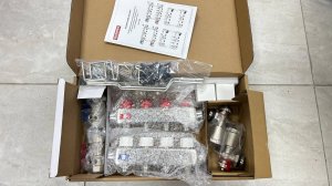 Коллекторная группа ROMMER 1"-3/4" на 4 контура с вентилями и расходомерами полный комплект