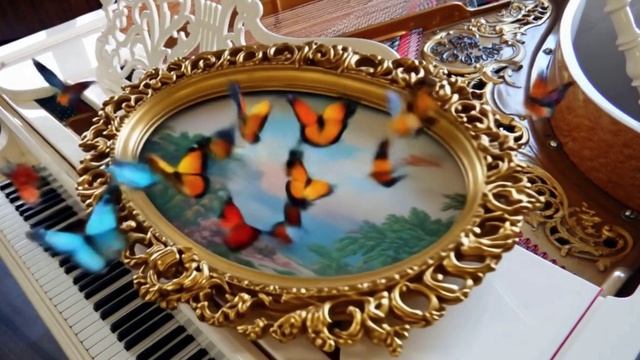 Белый кабинетный рояль с элементами декора рококо