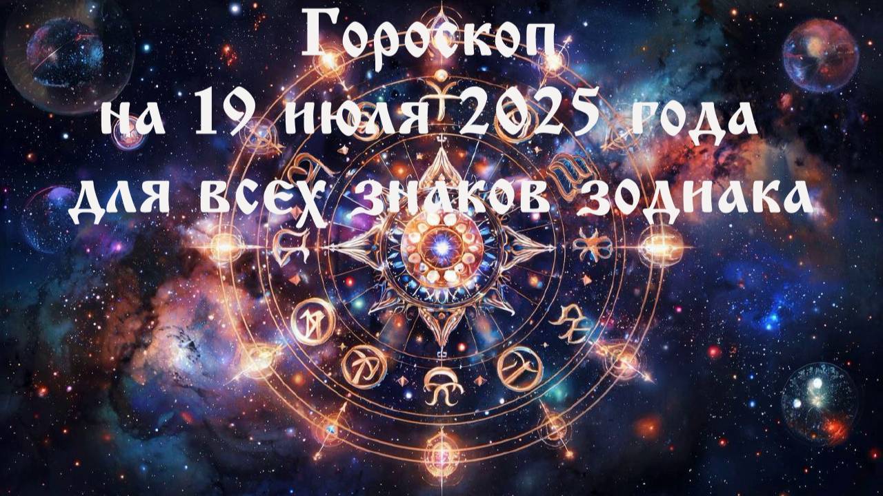 Гороскоп на 19 июля 2025 года для всех знаков зодиака