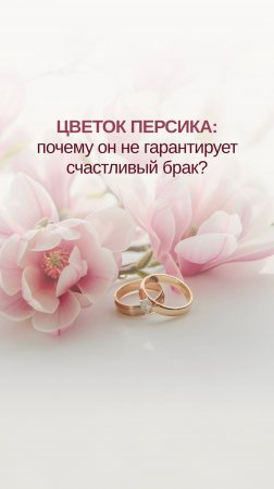 Цветок Персика: почему он не гарантирует счастливый брак?