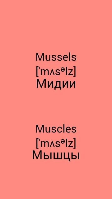 В чём разница !?!?!? WTD (What's the difference)!?!?!? MUSSELS vs MUSCLES