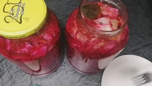 Капуста маринованная со свёклой на зиму