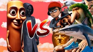 Мультики, Тунг Сахур и Брейнрот в Играх Кальмара, мультфильмы для детей, детские смешные мультики