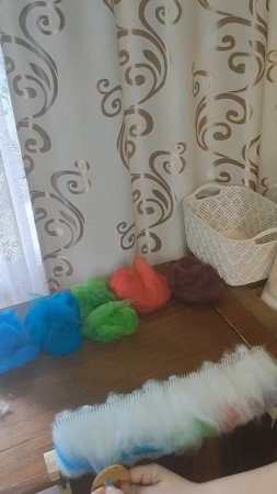 работа с гребнем. смешивание волокон