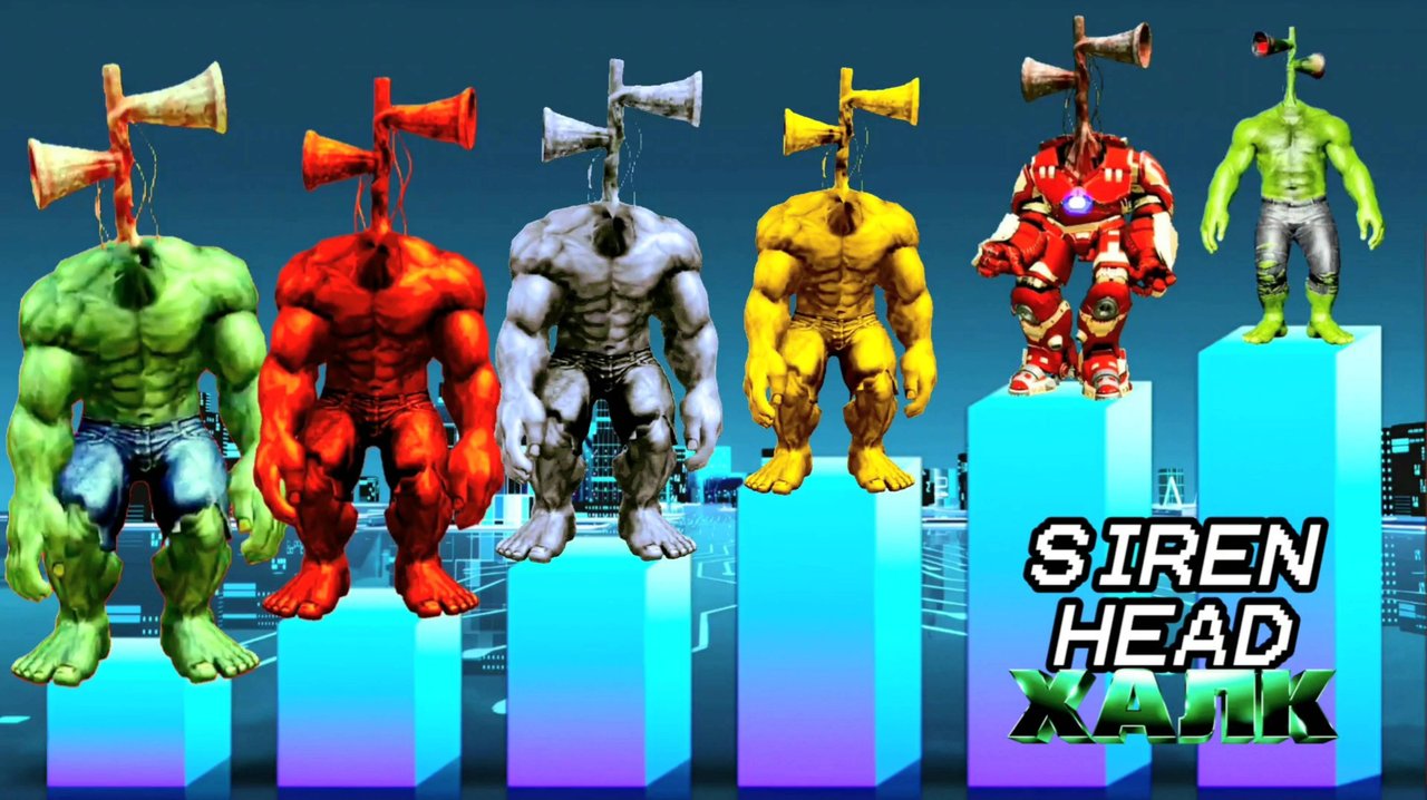 📢 СИРЕНОГОЛОВЫЙ ХАЛК 📢 - ВСЕ ВИДЫ. SIREN HEAD HULK - ВИДЫ.