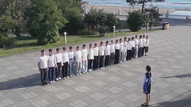 Конкурс строя и песни в детском лагере Штормовой ВДЦ Орлёнок.