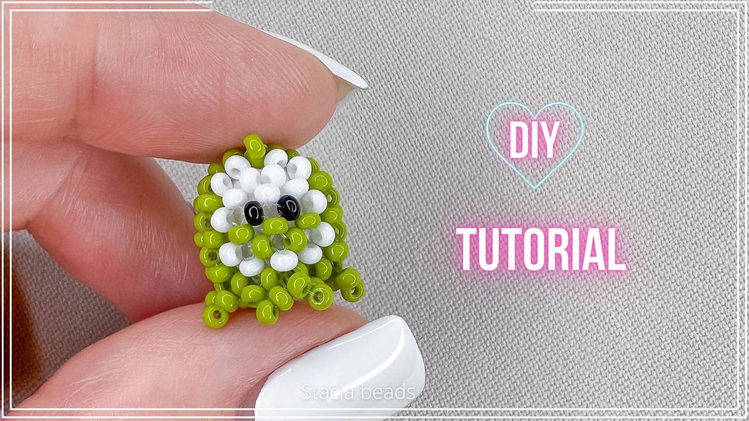 Туториал Как сделать Мини амигуруми кругляш Ам Ням из бисера крестиком / Om nom stories beaded