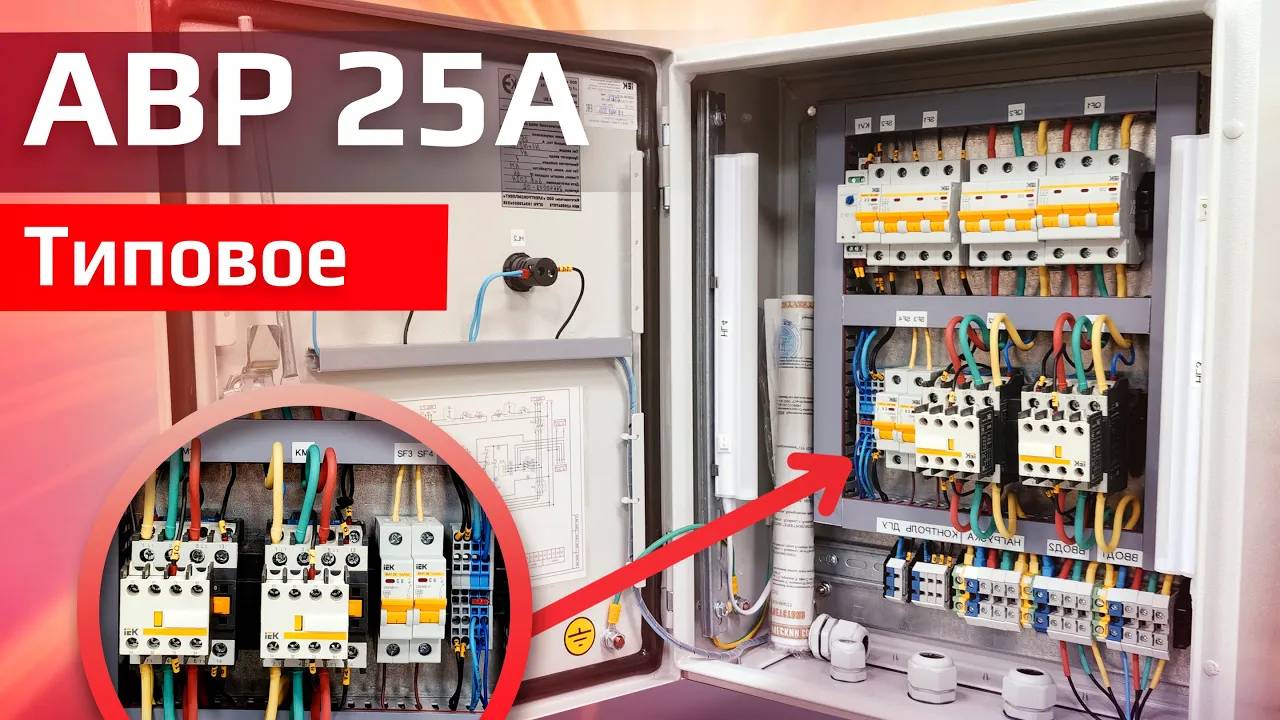 Типовой АВР | АВР 25А N1+N2(G)-KM IEK типовое