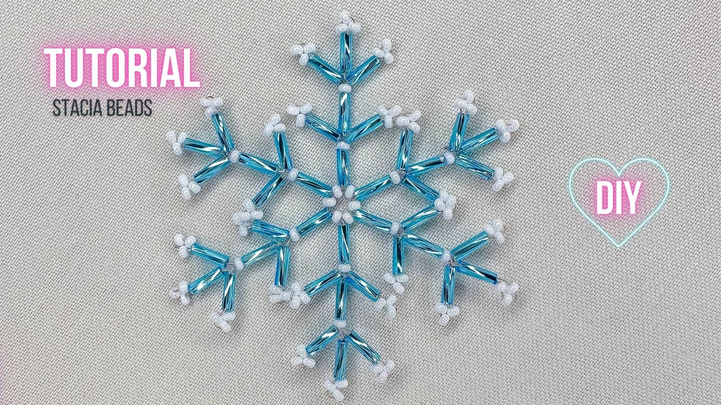 Красивая Снежинка из бисера / Christmas jewelry tutorials: Beaded snowflake ❄❄❄
