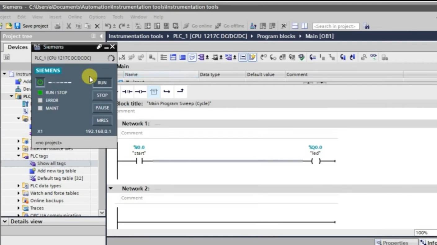 14. Как выполнить симуляцию ПЛК в Siemens Tia Portal. (PLCSIM)