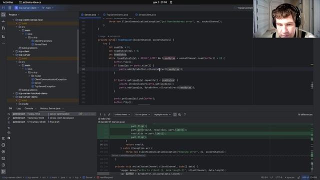 Оптимизация неблокирующего TCP сервера на java (NIO)