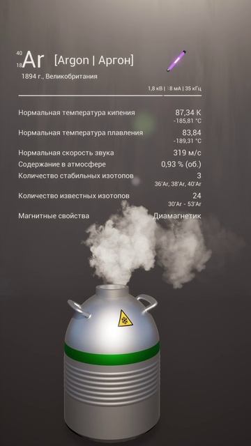 ⚗️ Криогенные агенты - Аргон