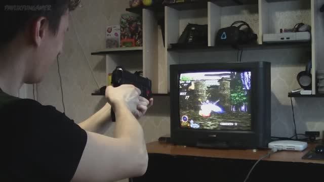 Световой пистолет Namco Guncon для Sony Playstation One (PS1) Игры с пистолетом для первой плойки