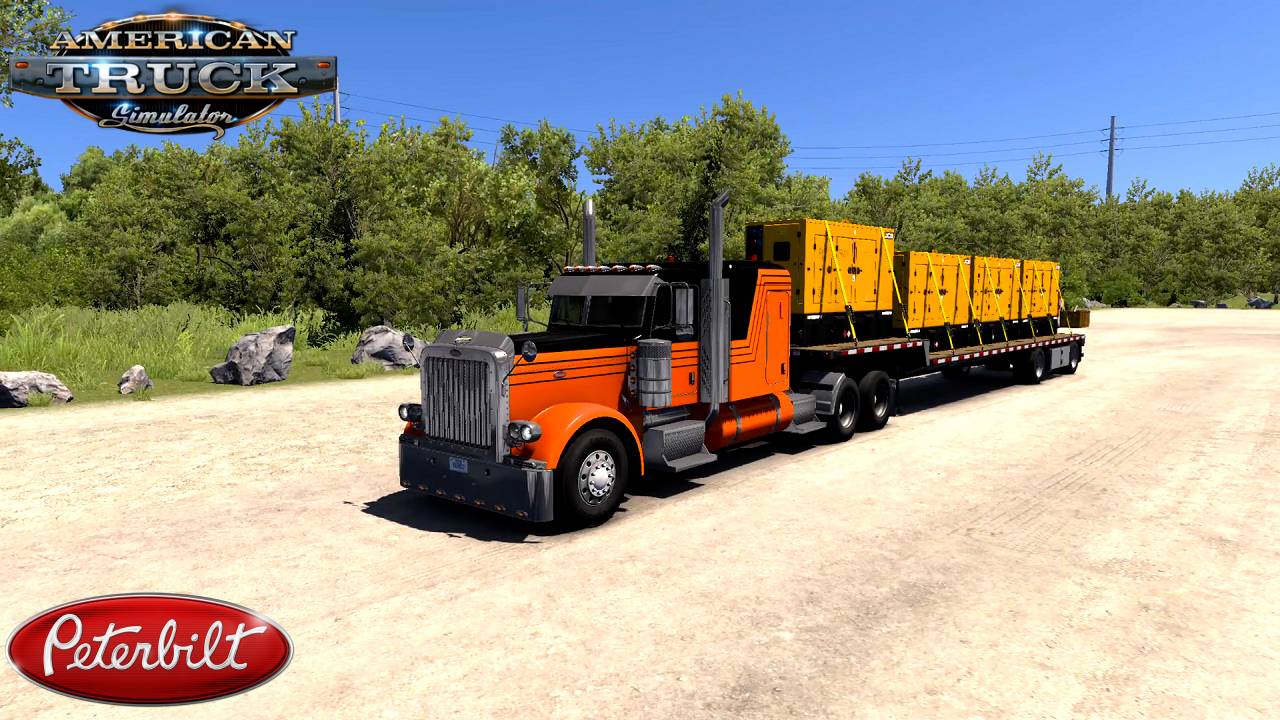 🌍 ATS  (IOWA) Берлингтон Де-Мойн, на Peterbilt 389 Low Roof Sleeper |  груз Генератор