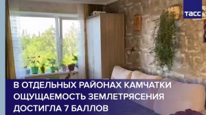В отдельных районах Камчатки ощущаемость землетрясения достигла 7 баллов