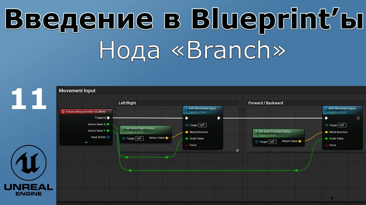 Unreal Engine 5 - Введение в Bluprint'ы - Урок 11. Нода "Branch"
