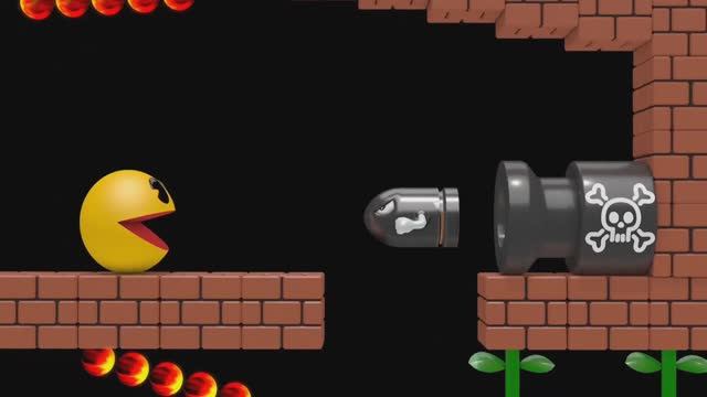 PACMAN спасает грибное королевство за МАРИО / Приключения PACMAN