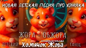 Волшебная тетрадь. "Хомячок Жора". Новая детская песня про хомяка обжору, морковку, редис и салат.