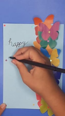 Нежная летняя открытка: DIY идеи с бумажными бабочками #из_бумаги #diy #как_сделать