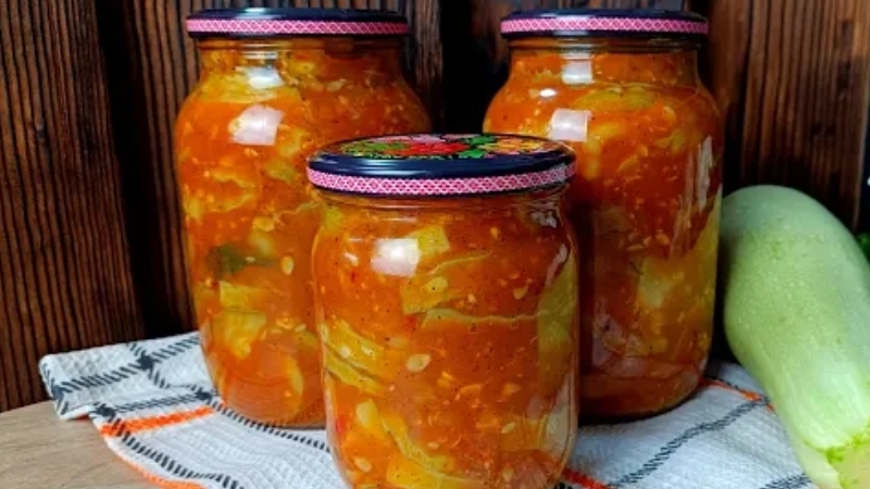 КАБАЧКИ в соусе сацебели. Вкусная ЗАКУСКА на зиму поднимающая настроение!