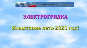 ЭЛЕКТРОГРЯДКА лето 2025 года.