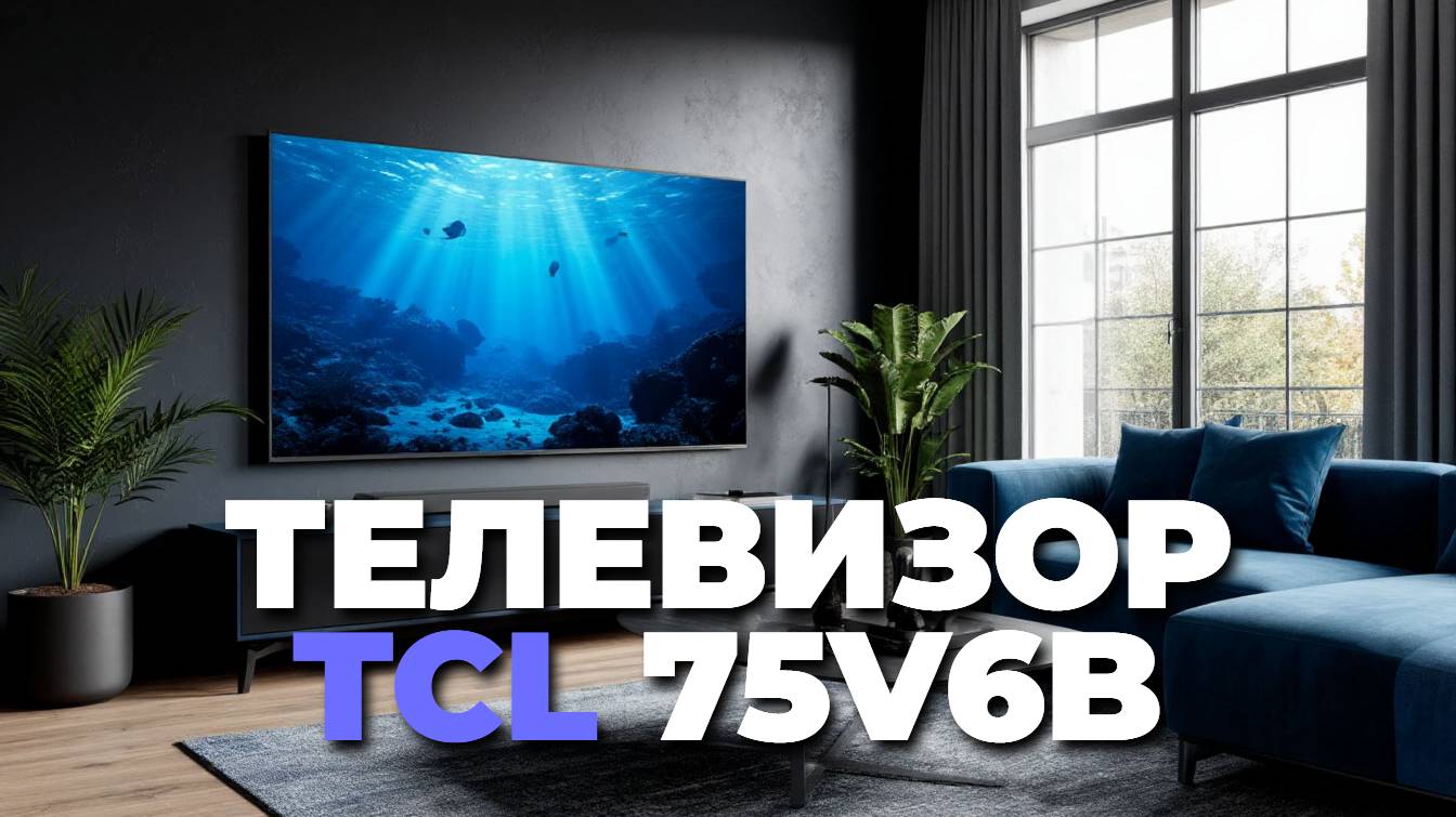 TCL 75V6B 75” — смарт-ТВ мечты или просто большой телевизор? Честный обзор! 💡