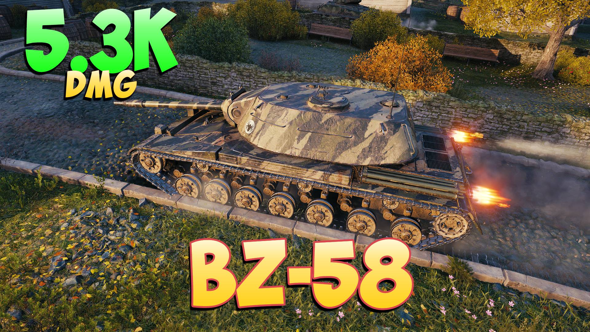 BZ-58 • Полностью начальный! - 6 Фрагов 5.3K Урона • Мир Танков