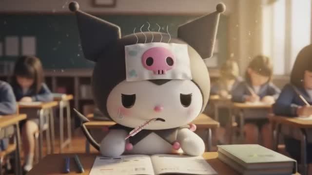 KUROMI болеет в школе