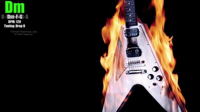 Melodic Hard Rock Backing Track in Dm