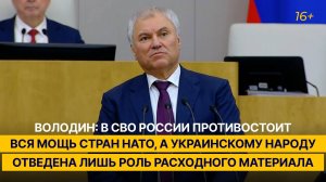 Володин: страны НАТО отводят украинскому народу лишь роль расходного материала