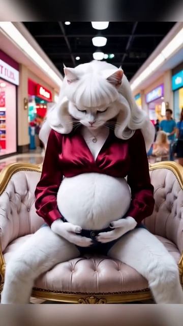 Кошечка родила котенка