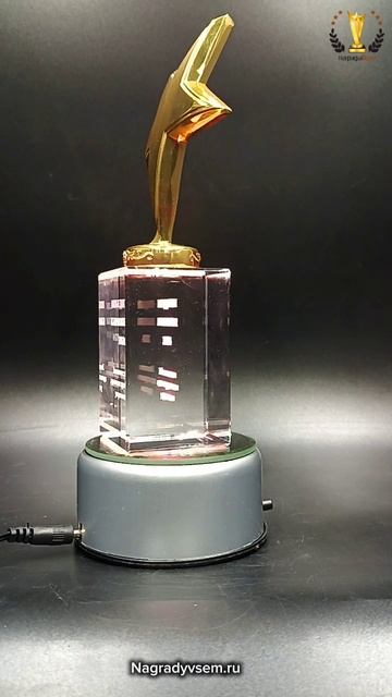 Награды из стекла со звездами и внутренней гравировкой. арт.K017