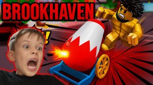Взорвался от злости и улетел из пушки! 😱 Алекс и папа в Roblox Brookhaven