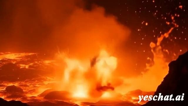 Девушка упала в лаву