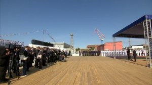 Церемония подъёма флага на атомном крейсере «Князь Пожарский»