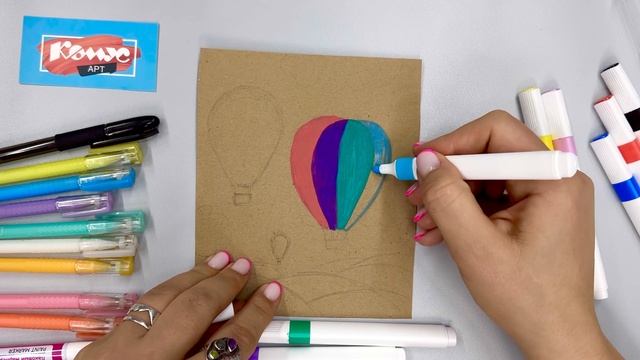 Мастер-класс «Комус Арт». Открытка линерами.