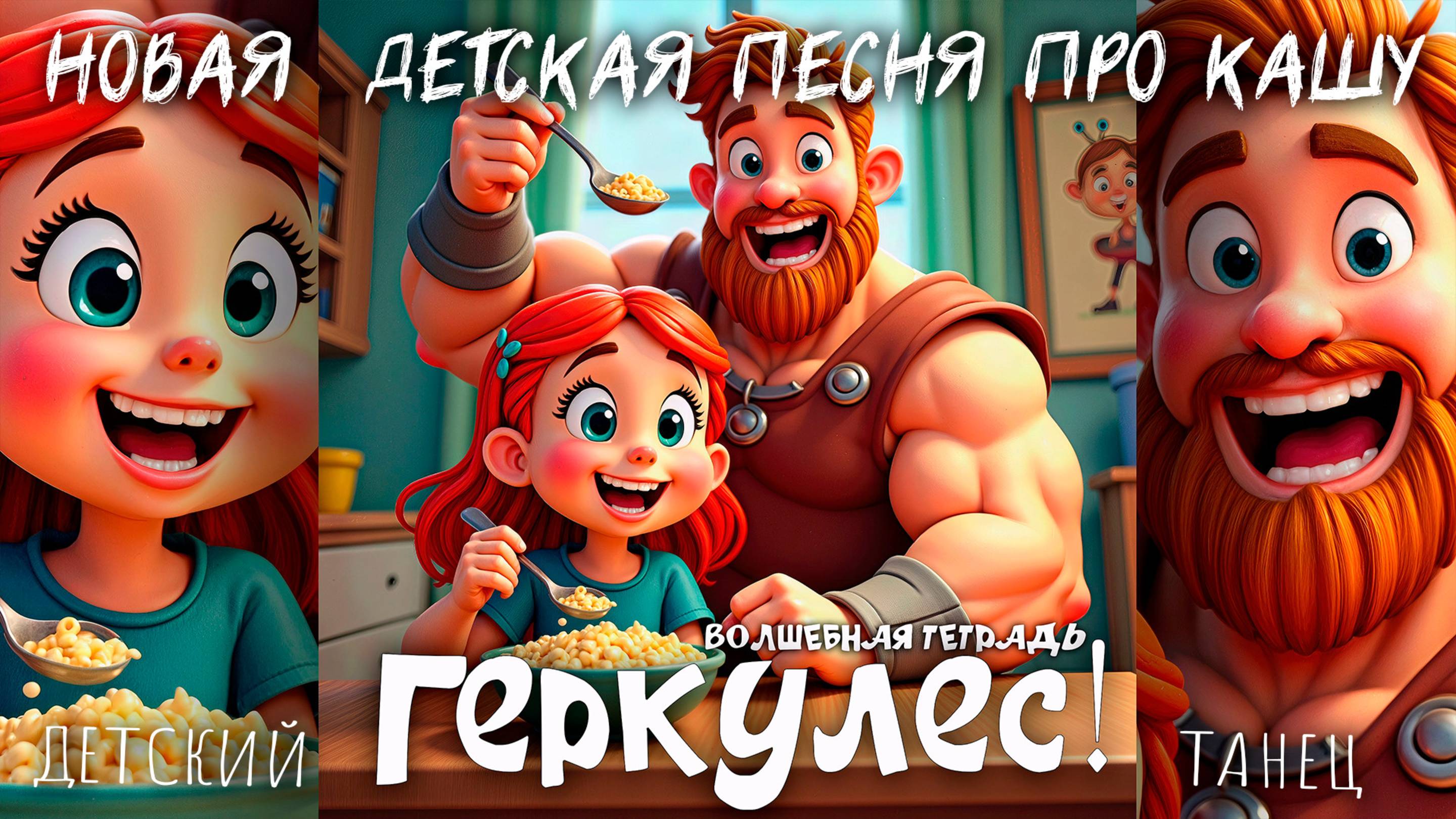 Волшебная тетрадь. "Геркулес!". Новая детская песня про то как полезно есть кашу и девочку Аглашу.