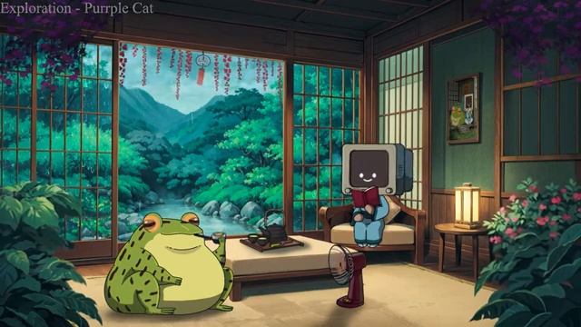 A strangely gentle rainy day calm your anxiety relaxing music chill lo-fi hip hop beats