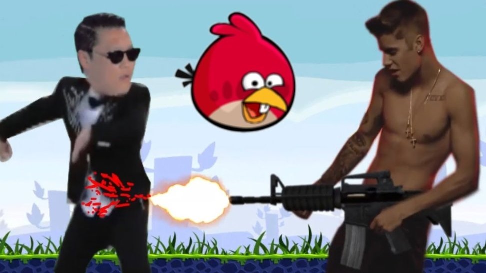 All that matters parody(justin bieber,angry birds,psy)mashup spoof video