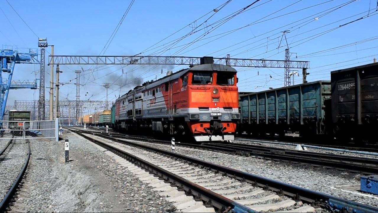 Тепловоз 2ТЭ10М-3074. Отправление. Звук 5Д49.