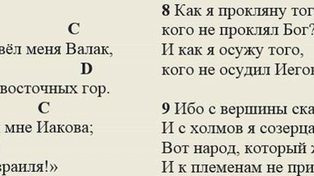 Числа 23:7-9