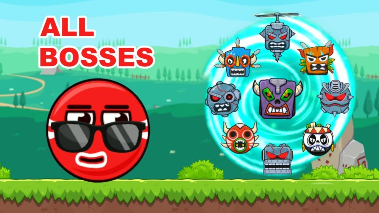 Red Ball Hero | Все Боссы! 🎮