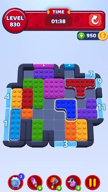 Color Block Jam 830 Уровень
