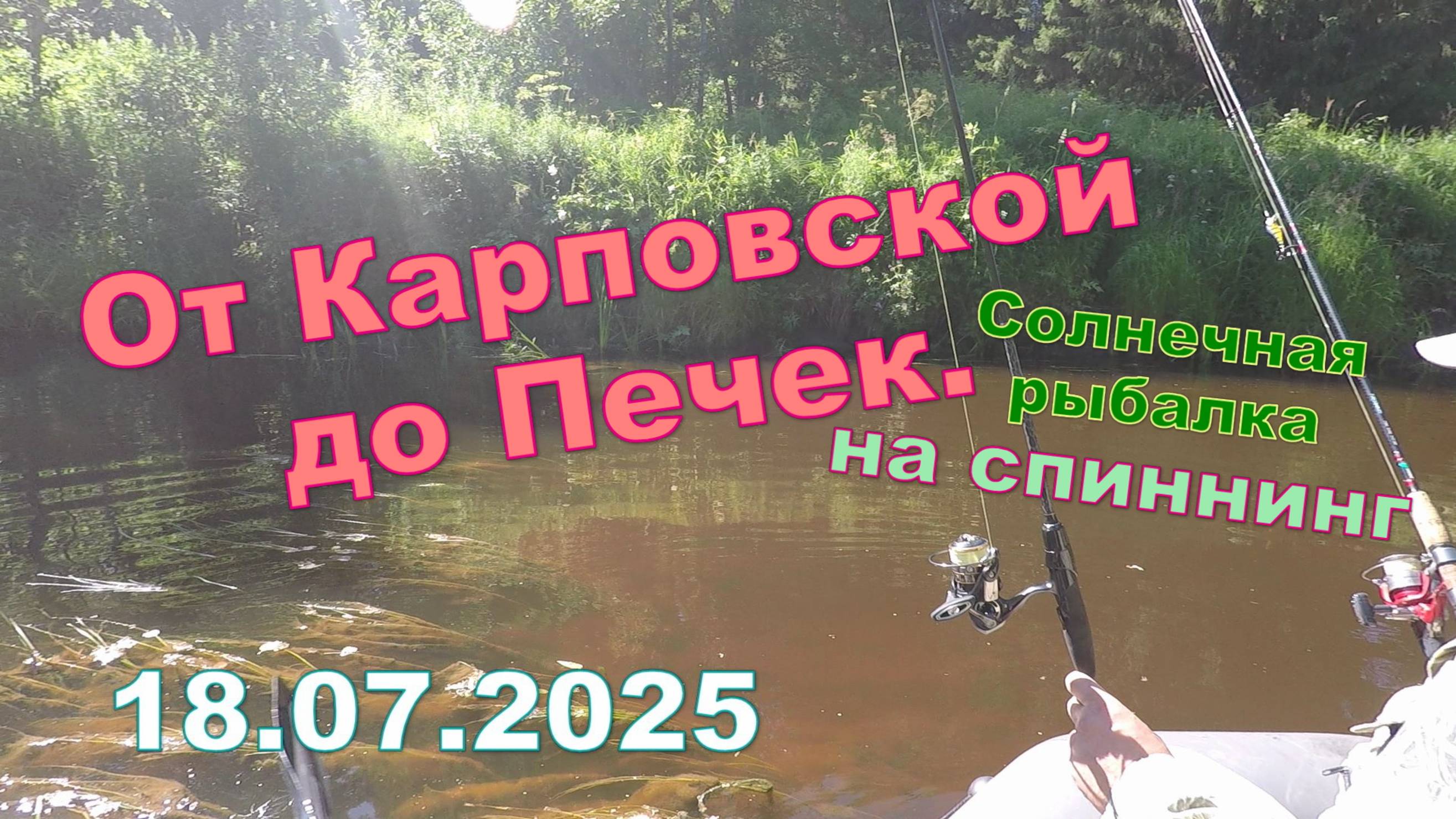 Рыбалка на спиннинг. По реке Неленьге от Карповской до Печек. Июль 2025.