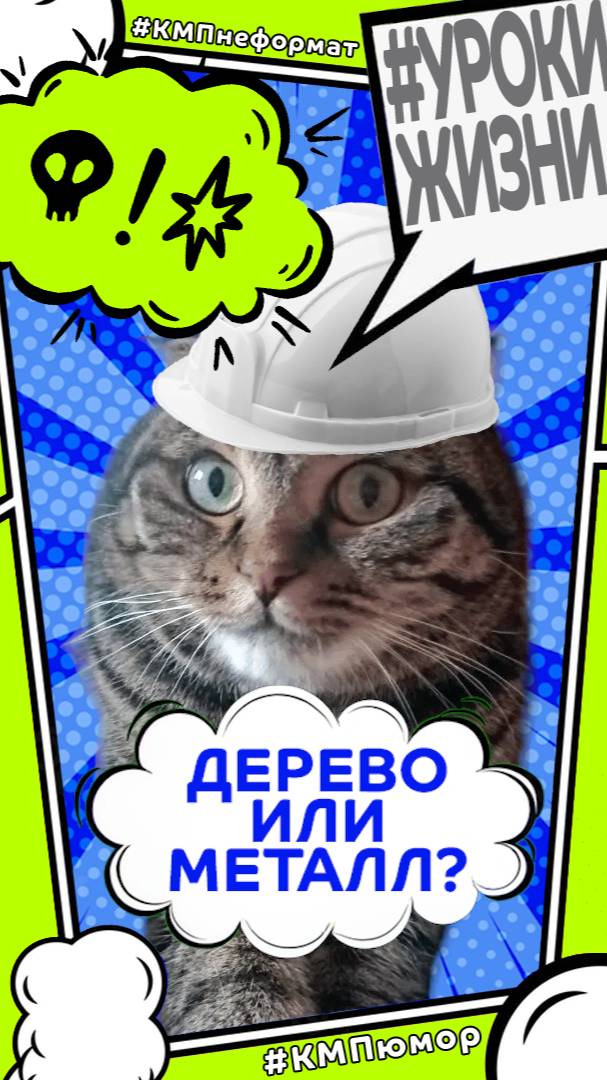 Киса VS Деревянный дом и забор. В чём подвох? #урокижизни #КМПюмор #КМПнеформат