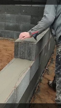 Кладка из керамзита/ Строительство #стройка #diy #construction
