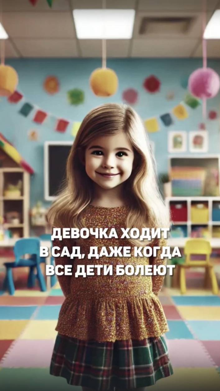 Девочка ходит в сад, даже когда все дети болеют. Иммунитет ребёнка