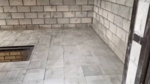 Отпуск закончился. Начались трудовые будни.  Работа началась с плитки в своем гараже. Плитка готова!
