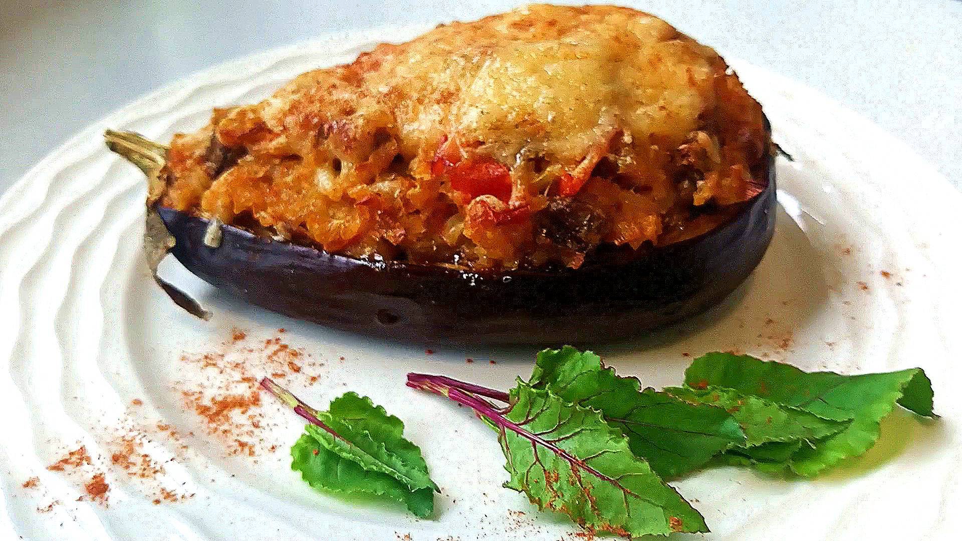 Баклажаны фаршированные Запечённые в духовке Просто Вкусно