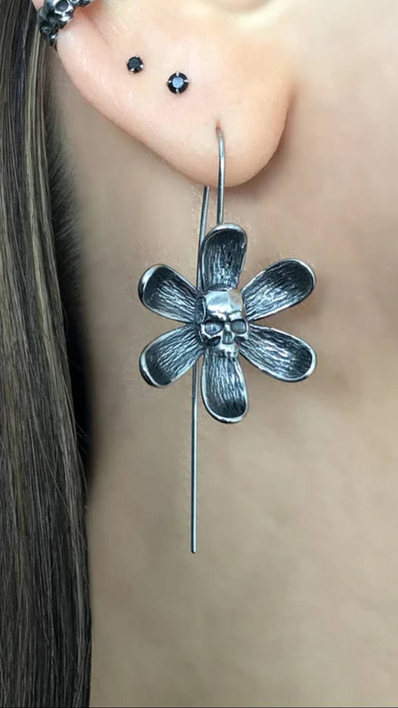 Длинные серьги "Ядовитые цветы" от StarfallShop